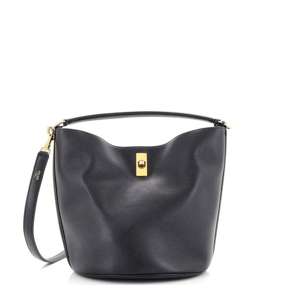 Celine | Bags | Celine Bucket 6 Bag Leather Black | Poshmark